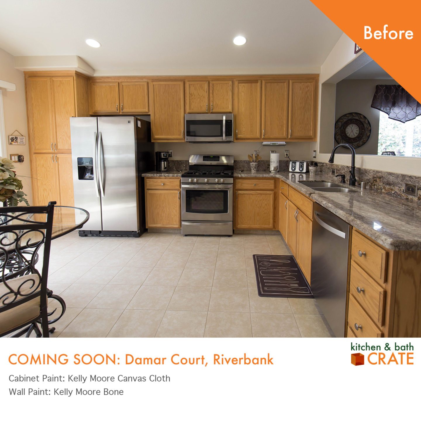 Kitchen Renovation in Riverbank - kitchenCRATE Refinish Damar Court